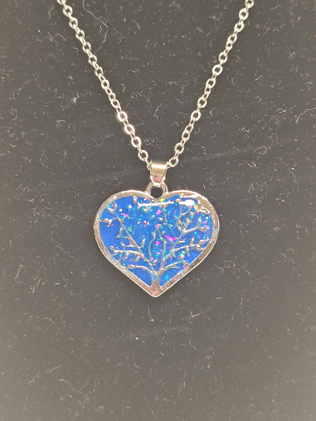 Blue Opal Tree of Life Necklace - Etsy