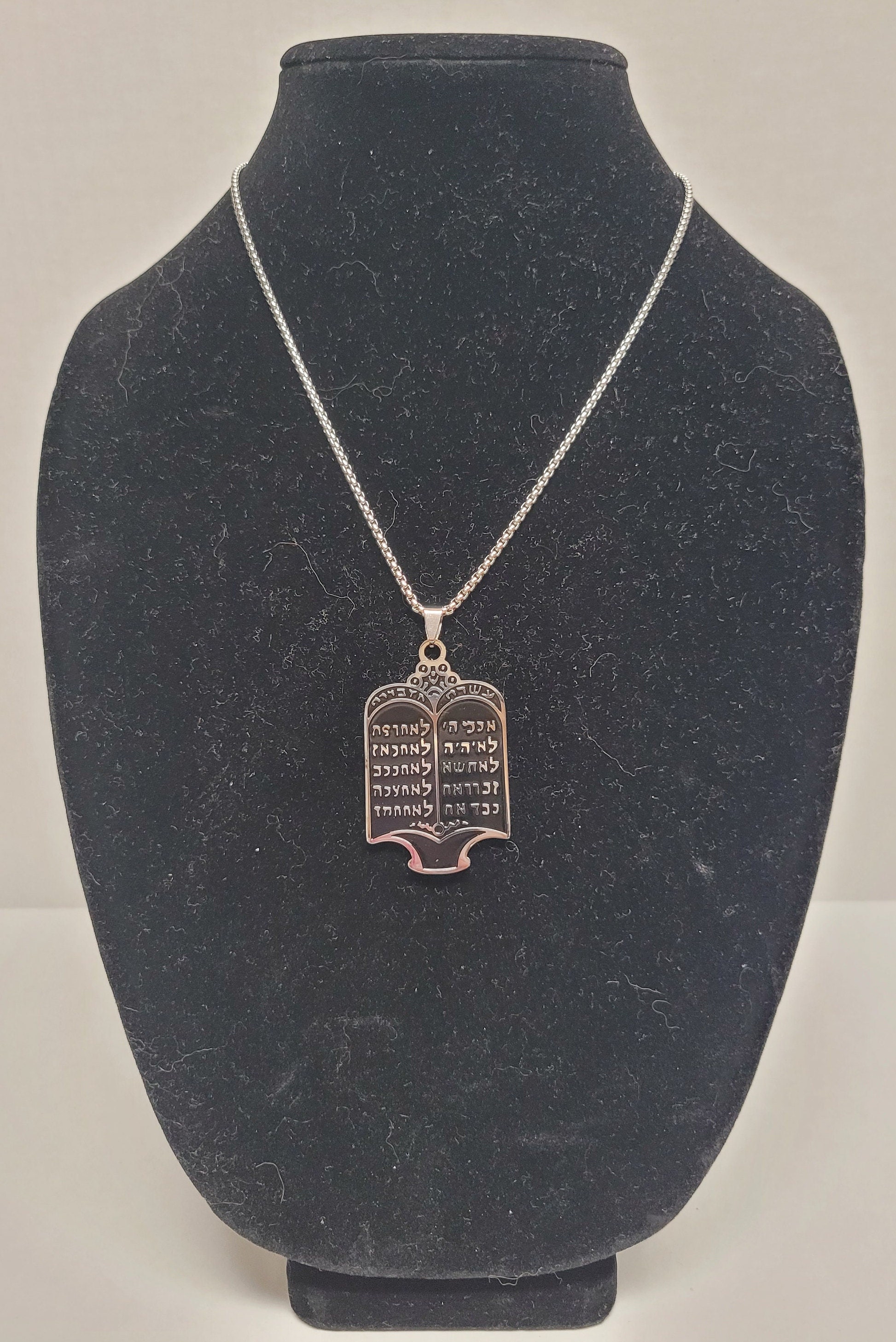 Stainless Steel the Laws of Moses Necklace - Etsy