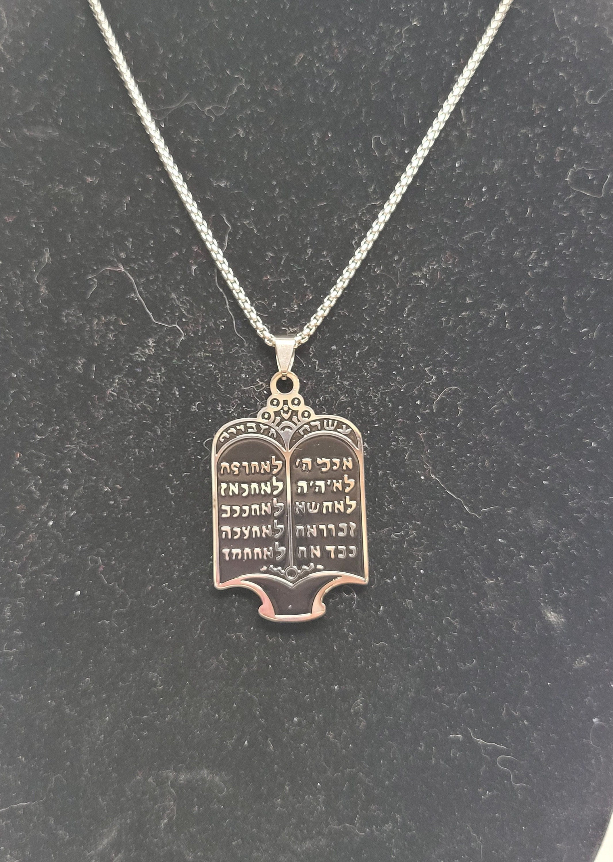 Stainless Steel the Laws of Moses Necklace - Etsy
