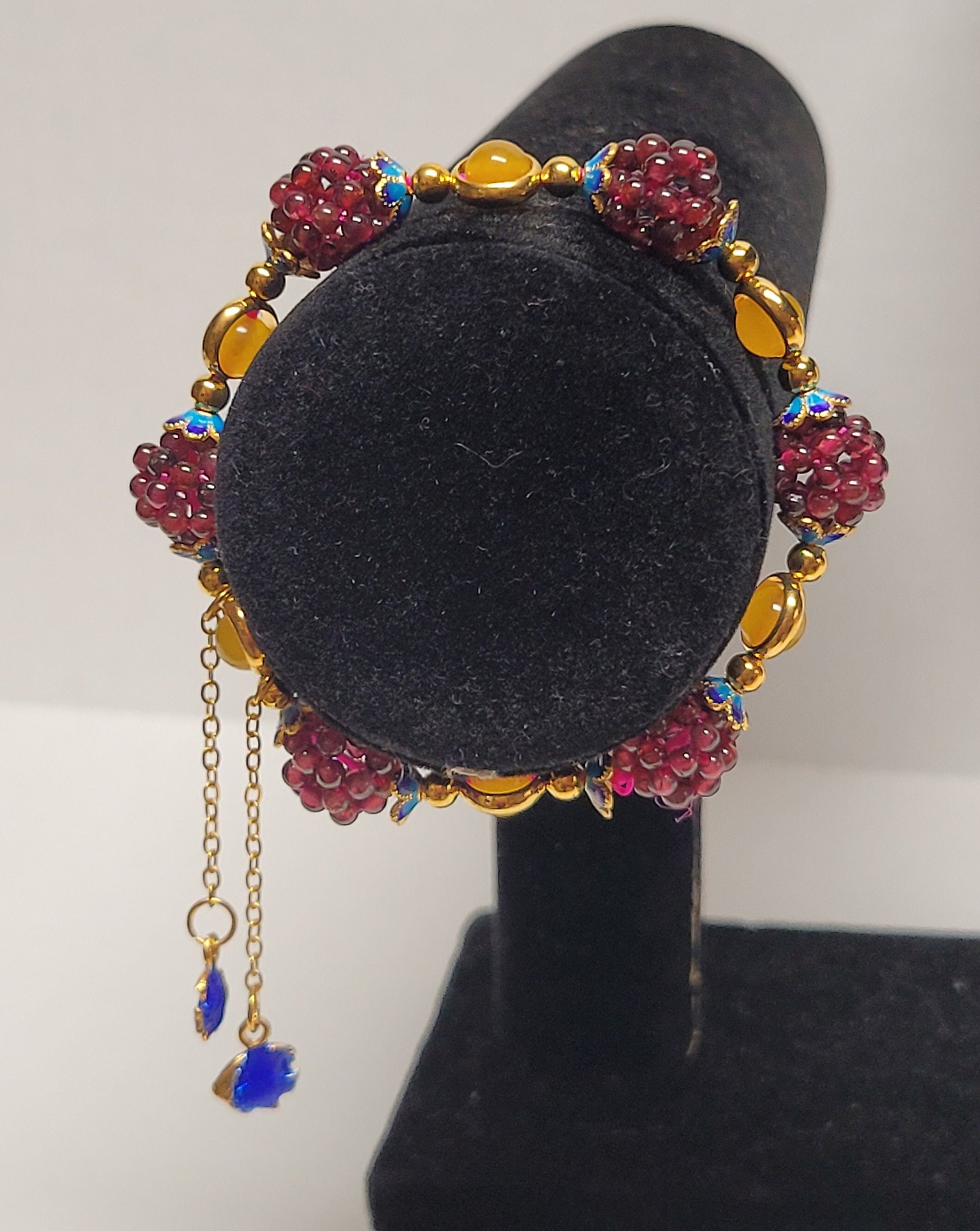 Ladies Grape Stretch Bracelet - Etsy