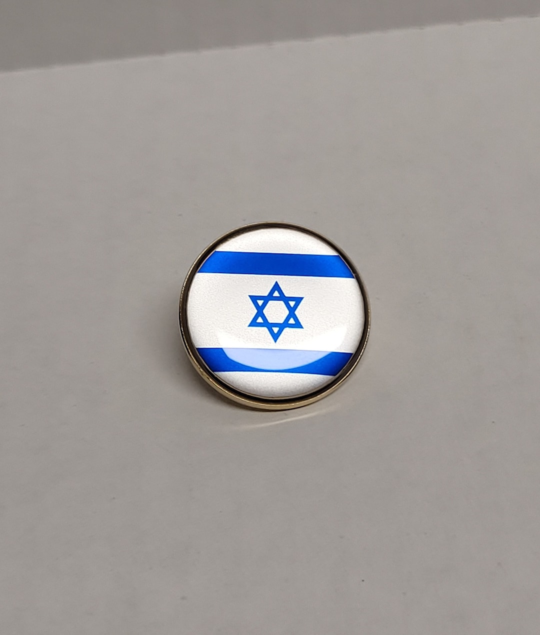 Israel Flag Circle Lapel Pin - Etsy