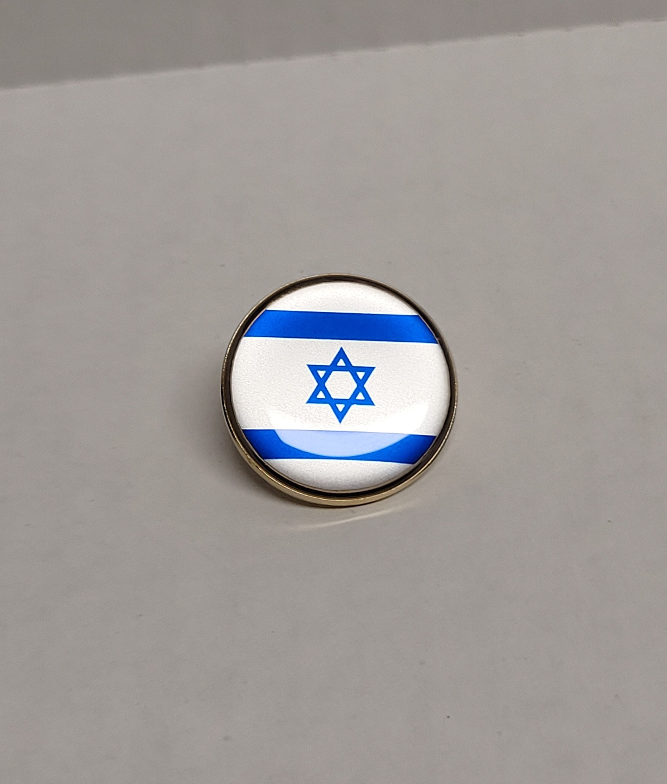 Israel Flag Circle Lapel Pin - Etsy