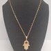 Gold Jewish Hand of God With Star of David Necklace - Etsy