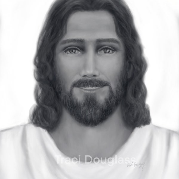 Smiling Jesus Print - Etsy