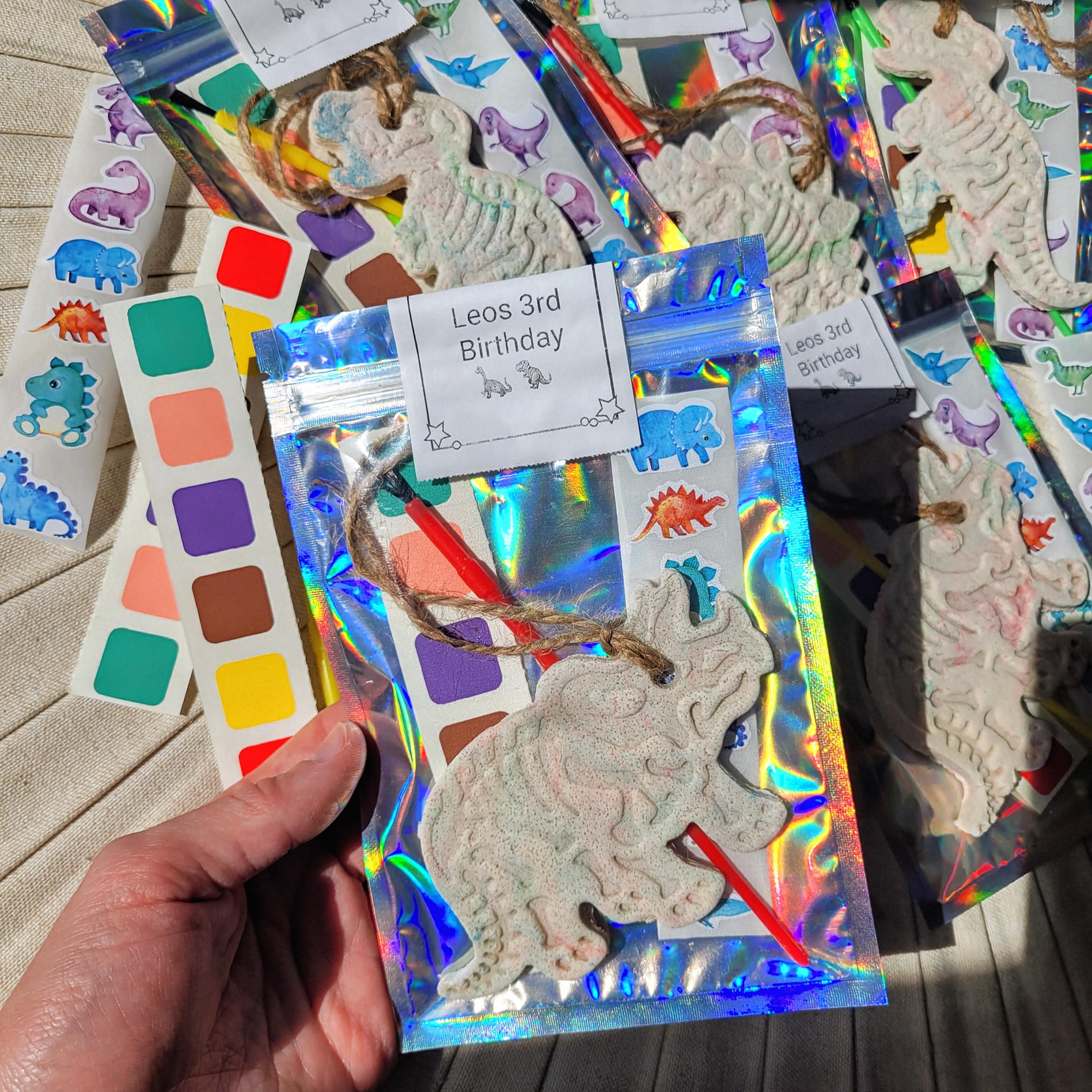 Dinosaur Goody Bags Custom Label, Waldorf / Montessori, Handmade Eco ...