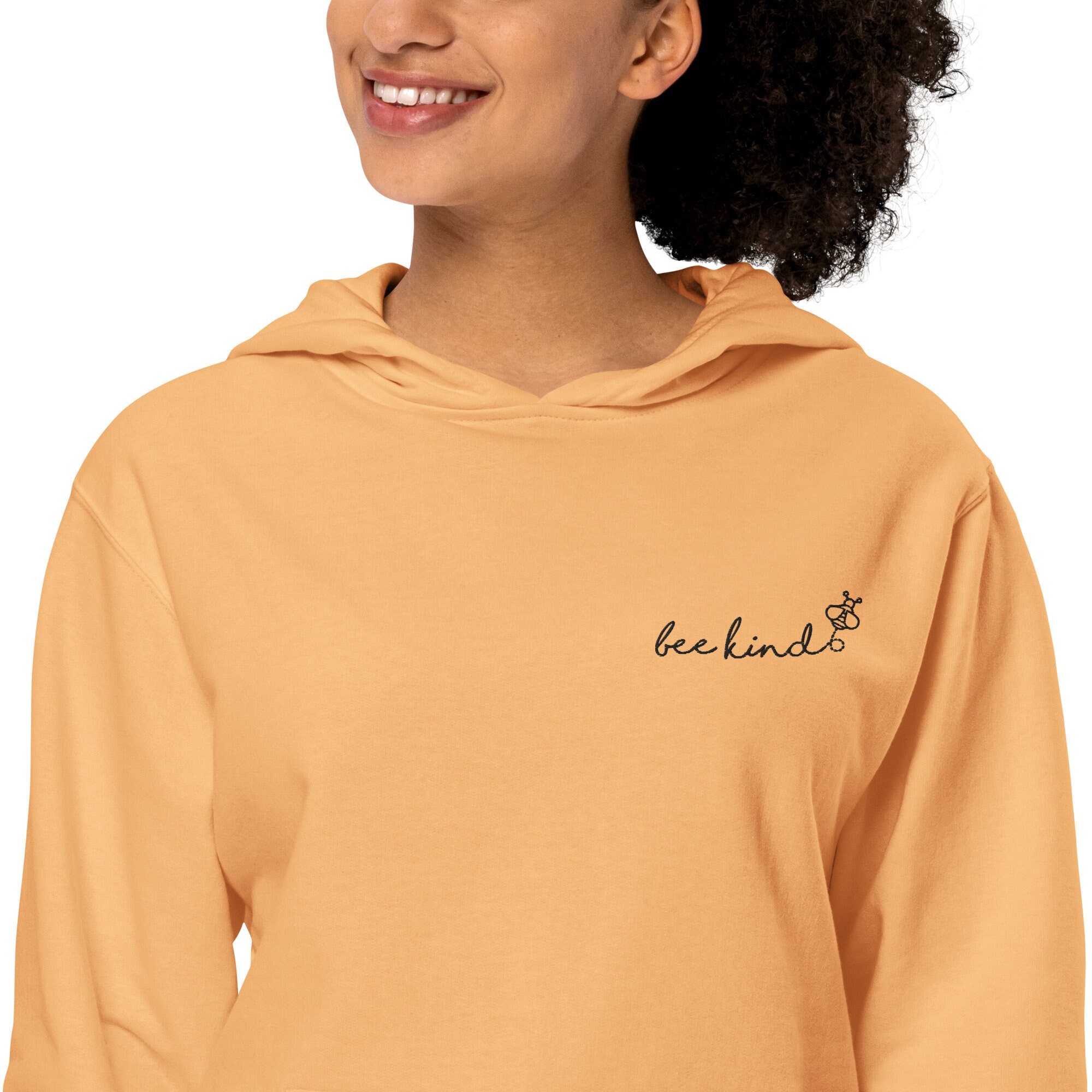 Bee Kind, Yellow Fall Sweatshirt Embroidered, Simple Minimalist Design ...