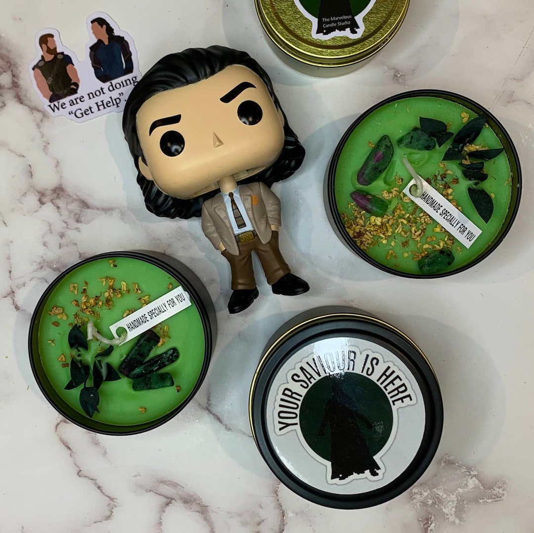 Loki Laufeyson Crystal Candle Loki Candle Marvel Candle Manifestation ...