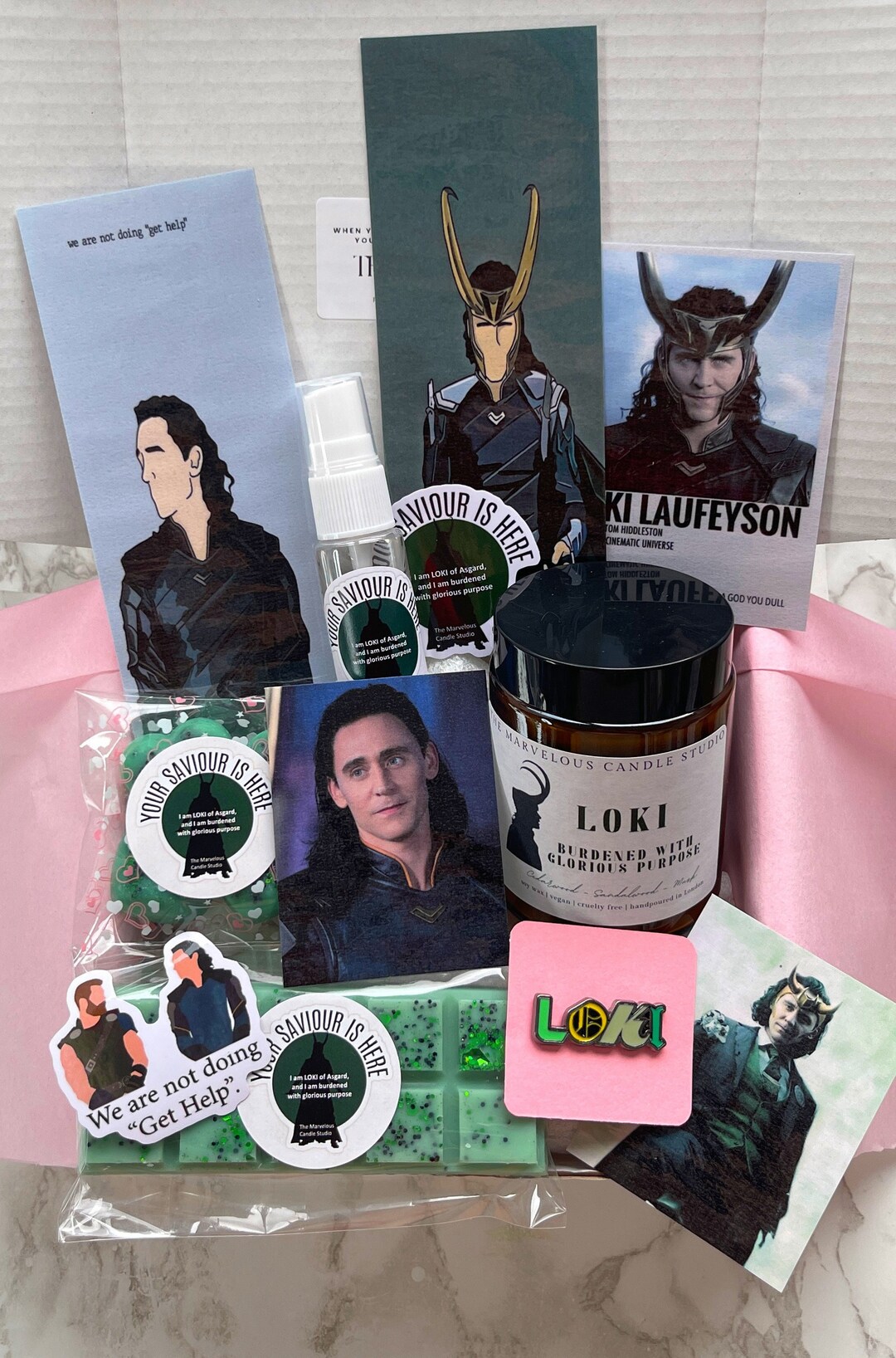 Loki Laufeyson Gift Box | Marvel Gift Box | Loki Candle | Loki Wax ...