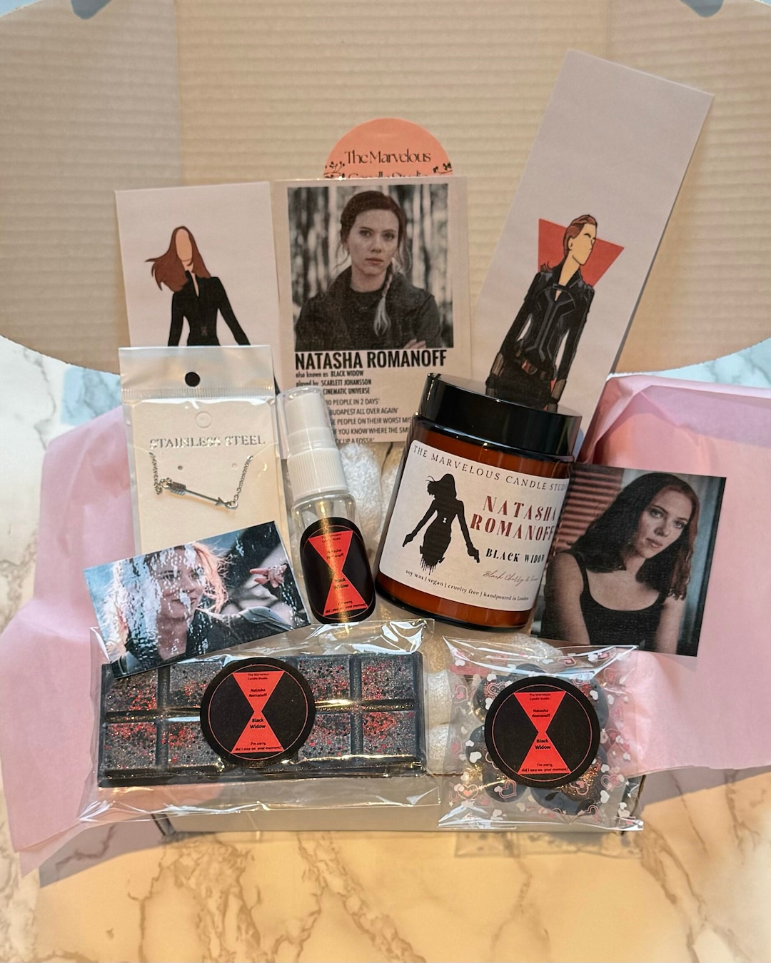 Black Widow Gift Box Natasha Romanoff Marvel Gift Box - Etsy