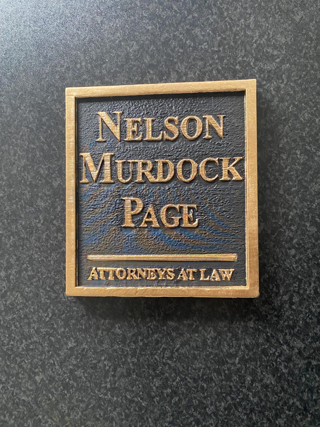 3D Printed Nelson, Murdock and Page Sign - Etsy Canada