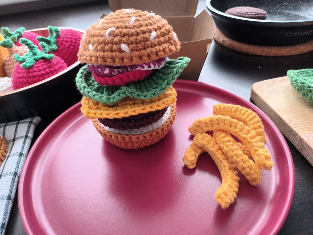 Crochet Burger Crochet Burger Crochet Food Crochet Toys - Etsy