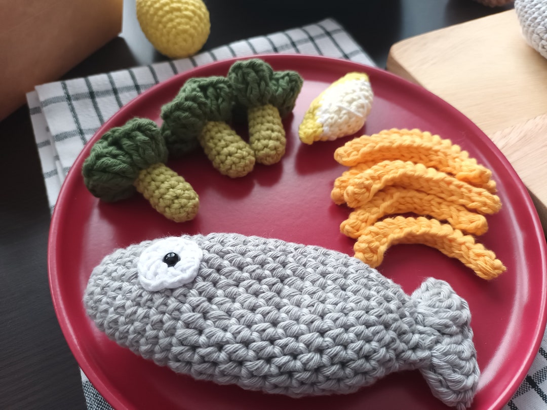 Crochet Dinner Set Fish and Chips Crochet Fish Crochet Food - Etsy