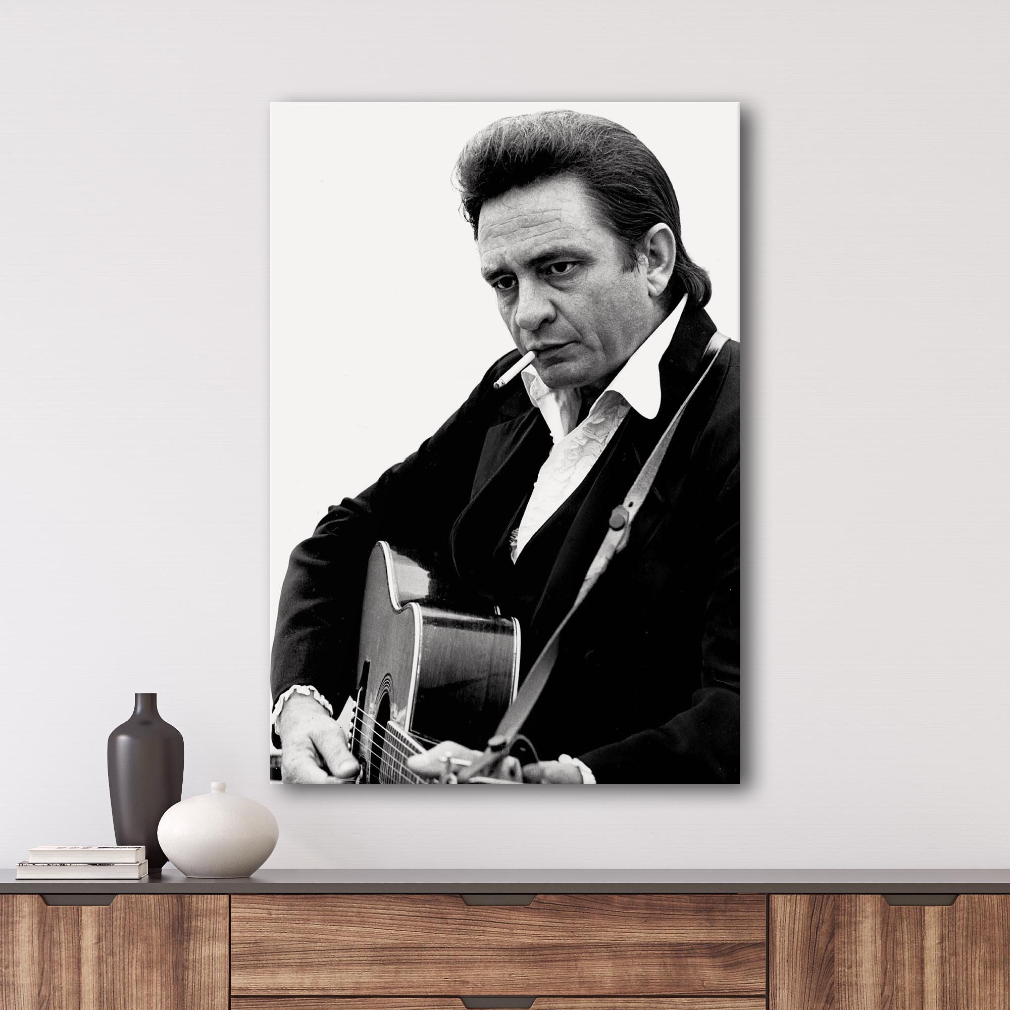 Johnny Cash Canvas Art Print 1950s 1960s 1970s Music Wall - Etsy