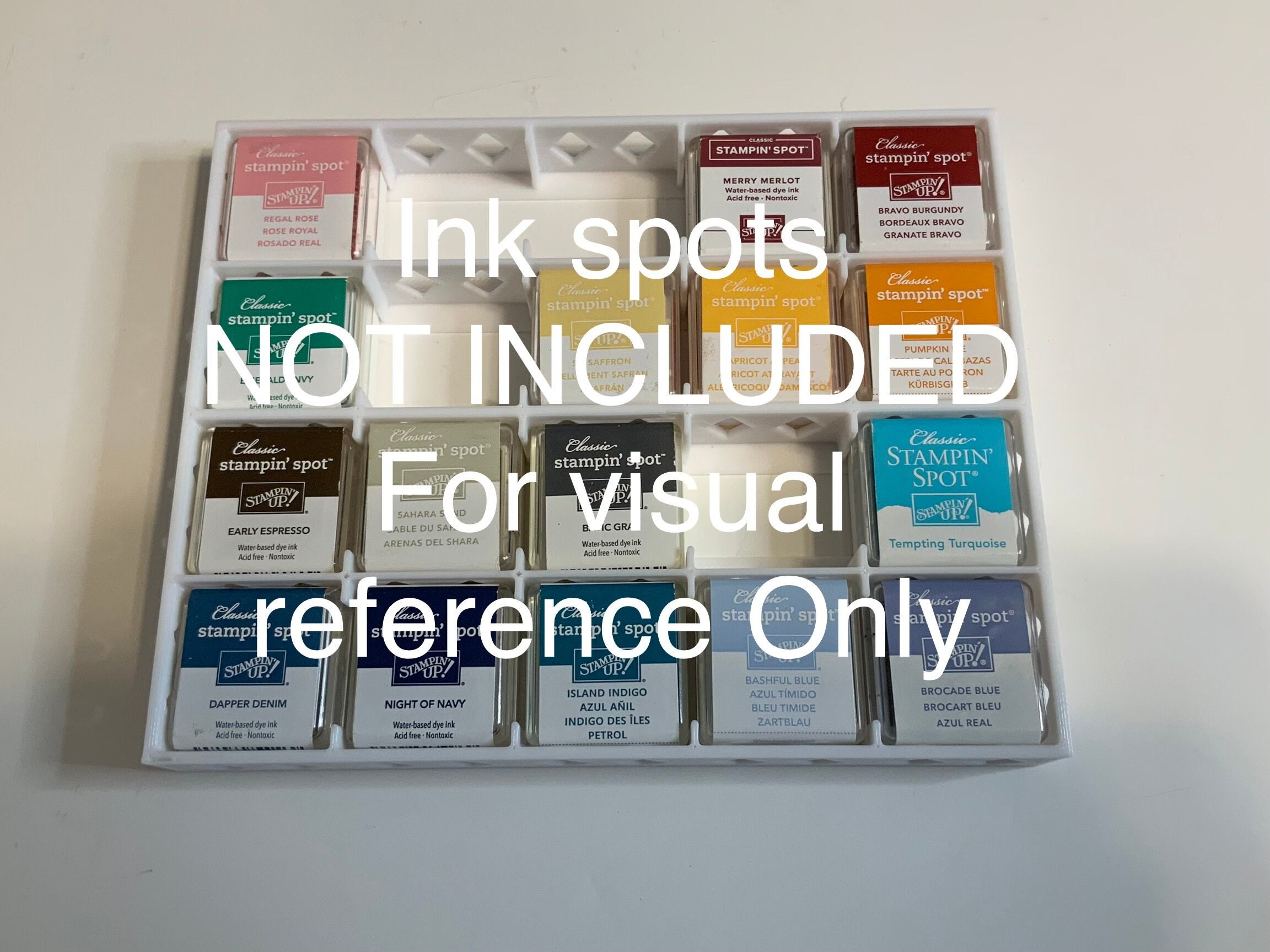 STORAGE for Stampin up Ink SPOTS 1 X 1 Inch Flat Storage Holds up to 20 ...