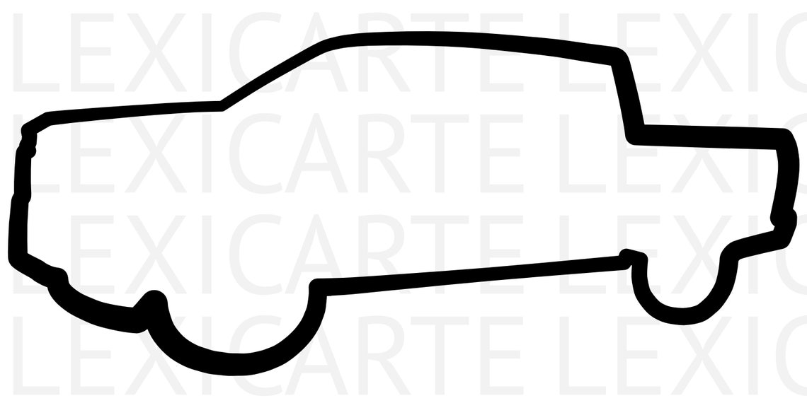 Truck Ford F-150 Outline SVG PNG Instant Download Black and White High ...