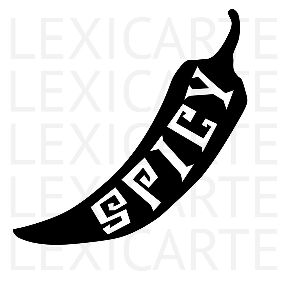 Spicy Pepper SVG PNG Instant Download Black and White High Quality for ...