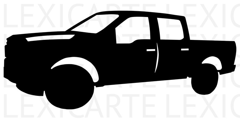 Truck Ford F-150 SVG PNG Instant Download Black and White High Quality ...