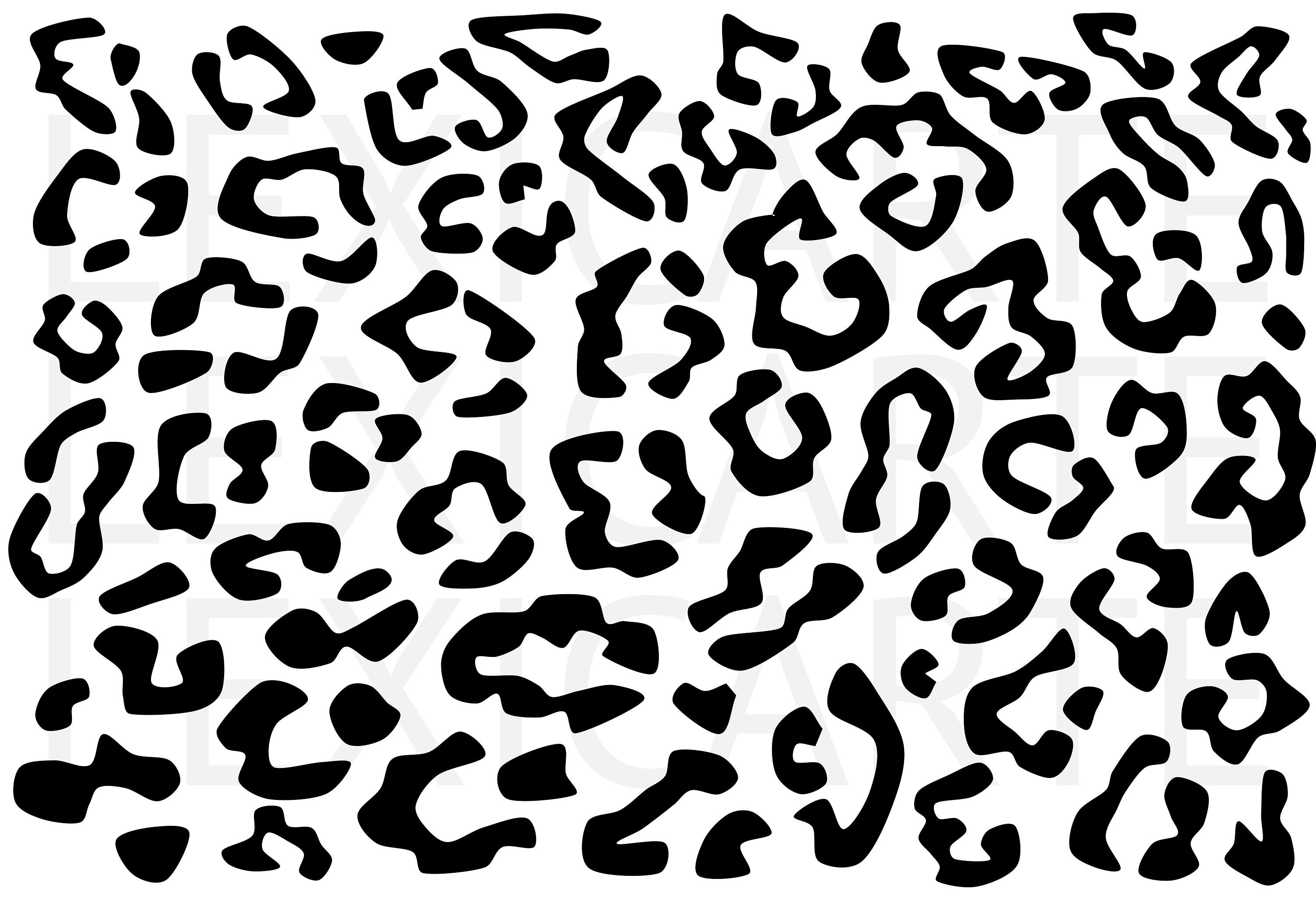 Leopard Print Cheetah Print SVG PNG Instant Download Black and White ...