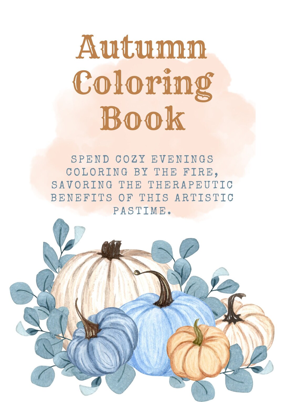 Autumn Coloring Book: Whimsical Autumn Scenes Digital Product Instant ...