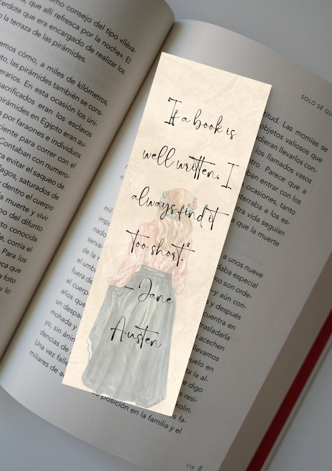 Vintage Jane Austen Quotes: 5 Digital Bookmarks Collection Instant ...