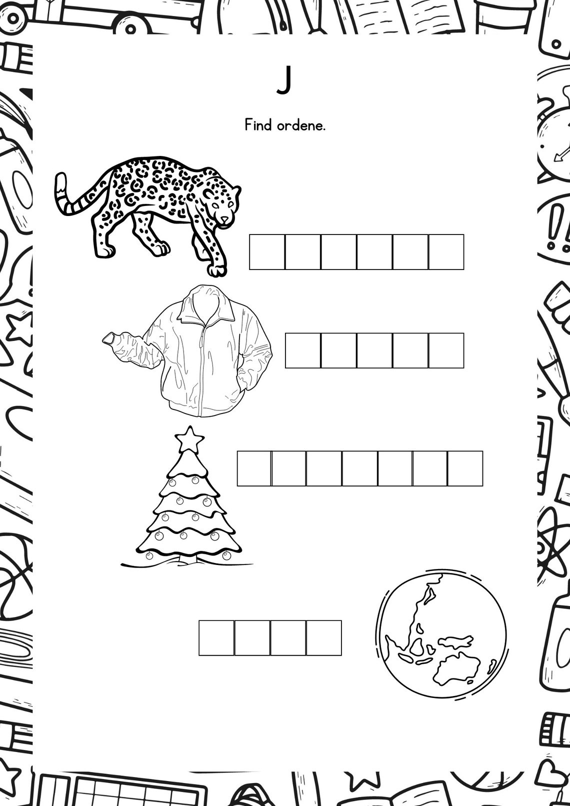 ABC Bog Dansk Første Klasse Digital Instant Download Print Printable ...