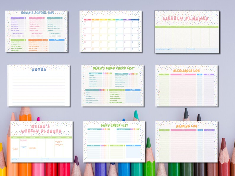 Responsibility Chart, Kids Planner, Kids Daily Routine, Printable ...