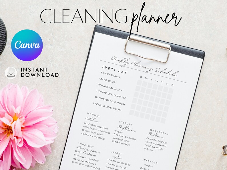 Cleaning Schedule, Weekly Cleaning, Cleaning Checklist, Cleaning List ...