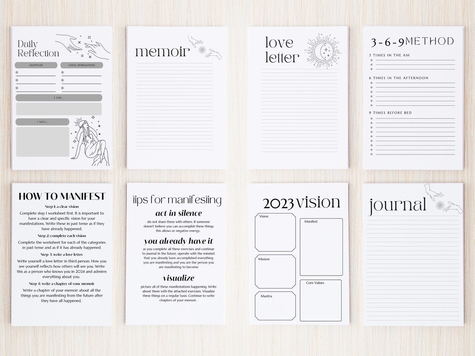 Law of Attraction Planner, Goals Year, Manifestation Journal, Vision ...