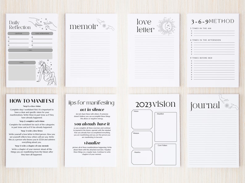 Law of Attraction Planner, Goals Year, Manifestation Journal, Vision ...