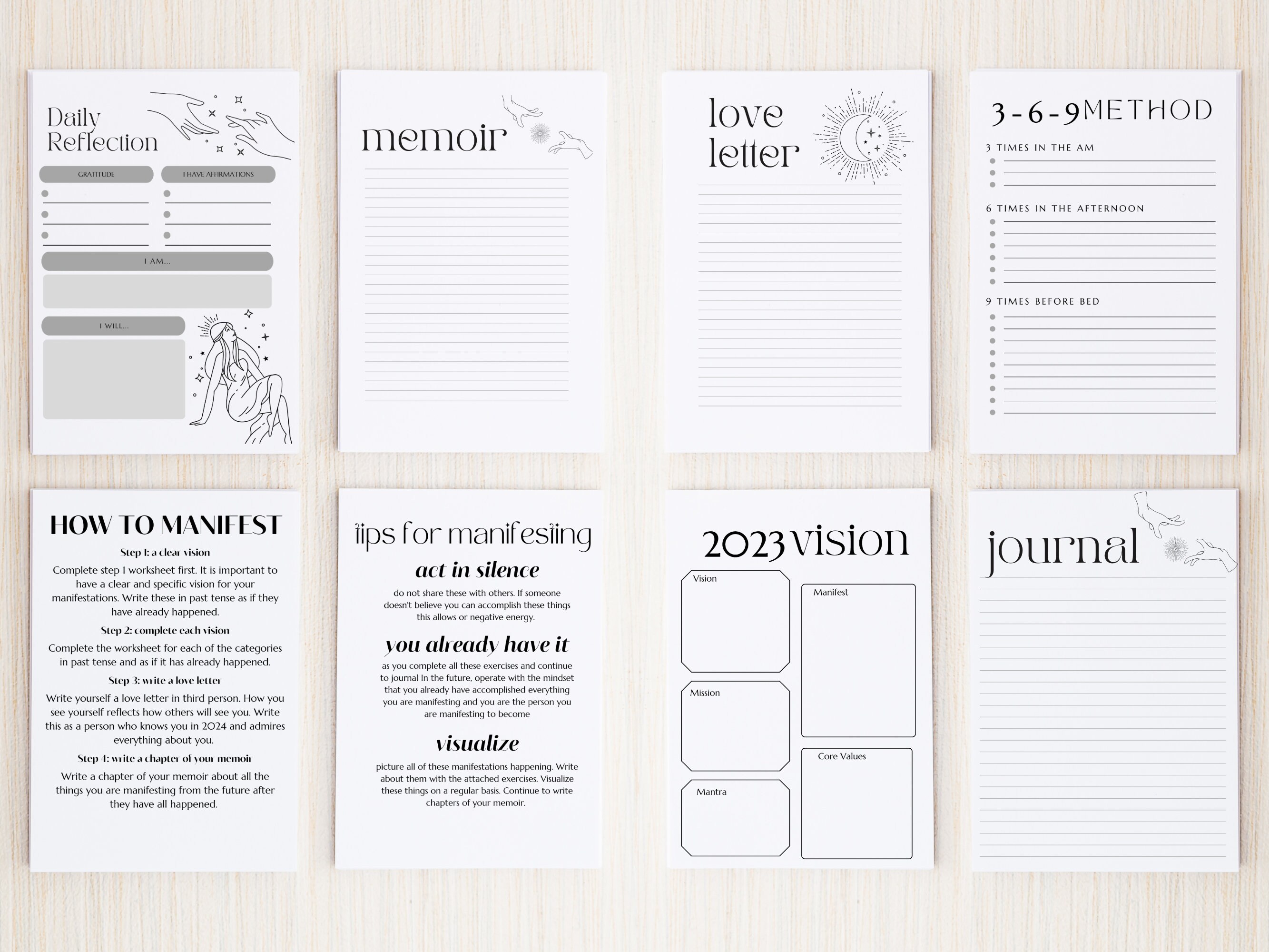 Law of Attraction Planner, Goals Year, Manifestation Journal, Vision ...