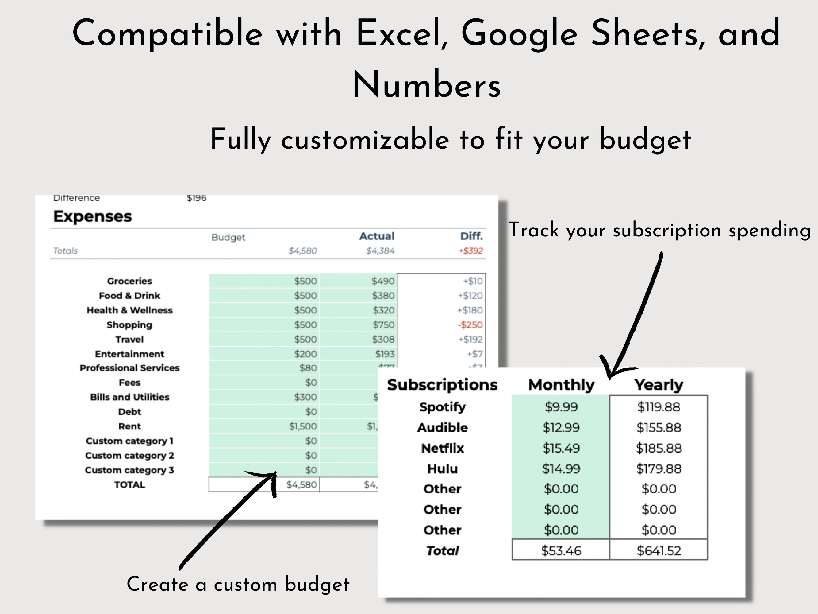 2023 Budget Spreadsheet, Expense Tracker Spreadsheet, Budget Template ...