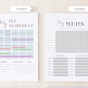 IVF Planner, IVF Calendar, Planner, IVF Gift, Fertility Planner, Ivf ...