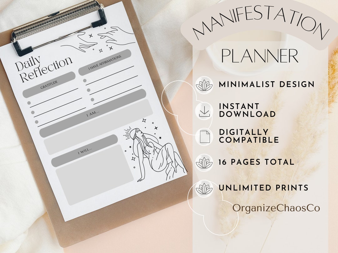 Law of Attraction Planner, Goals Year, Manifestation Journal, Vision ...