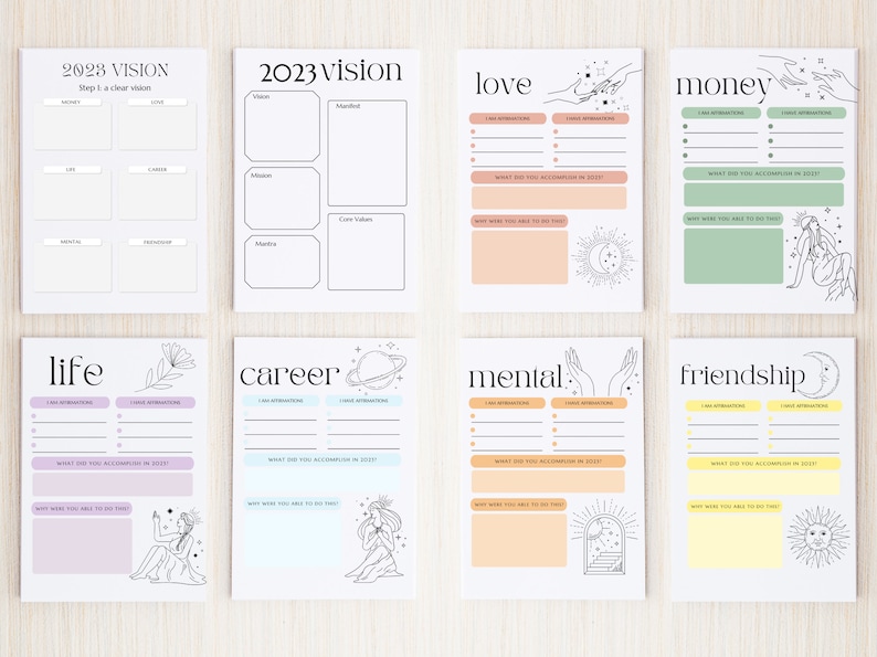 Law of Attraction Planner Goals Year Manifestation Journal - Etsy