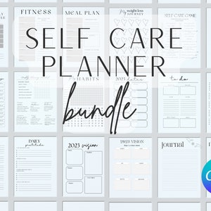 Self Care Digital Planner, Goals Year, Period Tracker, Weekly Habit ...