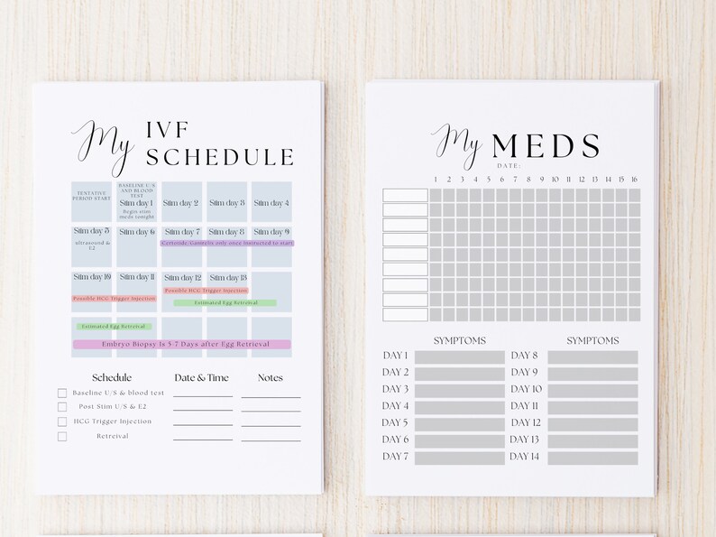 IVF Planner Bundle, IVF Calendar, Canva Planner, Digital Planner, IVF ...
