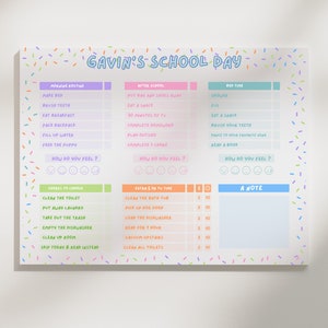 Responsibility Chart, Kids Planner, Kids Daily Routine, Printable ...