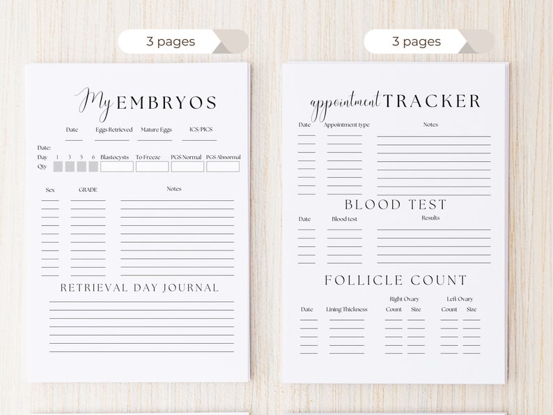 IVF Planner, IVF Calendar, Planner, IVF Gift, Fertility Planner, Ivf ...