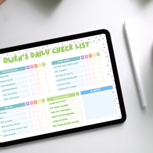 Responsibility Chart, Kids Planner, Kids Daily Routine, Printable ...