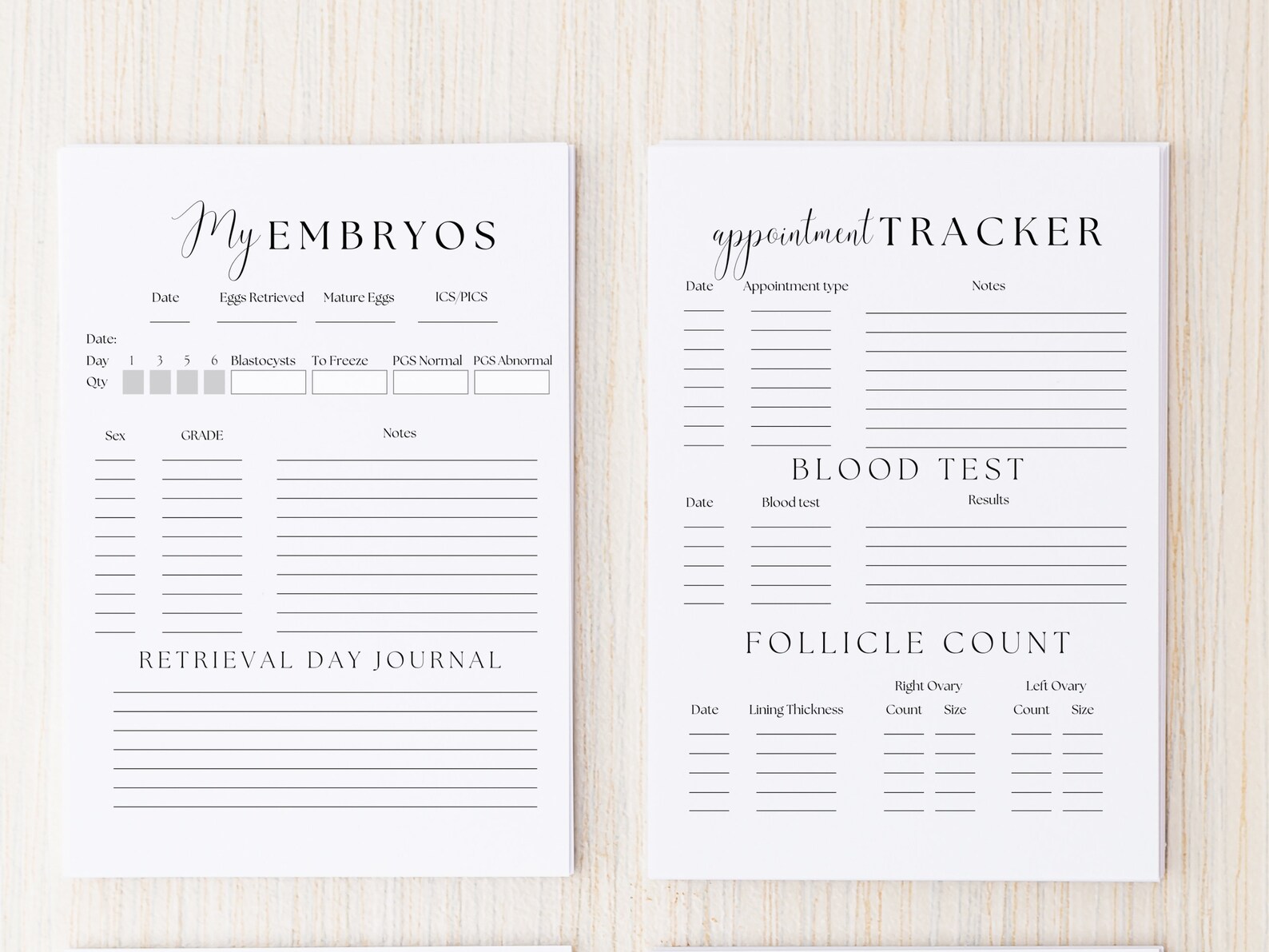 IVF Planner Bundle, IVF Calendar, Canva Template, Digital Planner, IVF ...