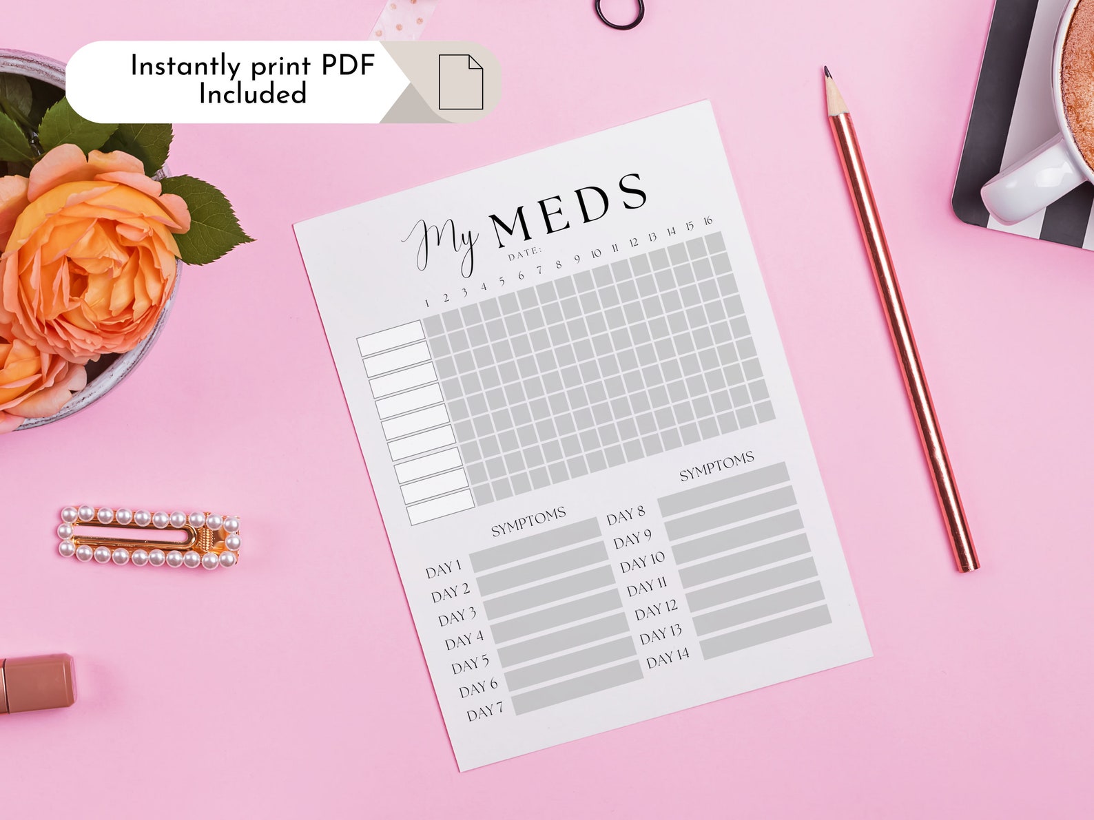 Medication Tracker, IVF, Medication Log, IVF Planner Bundle, Fertility ...