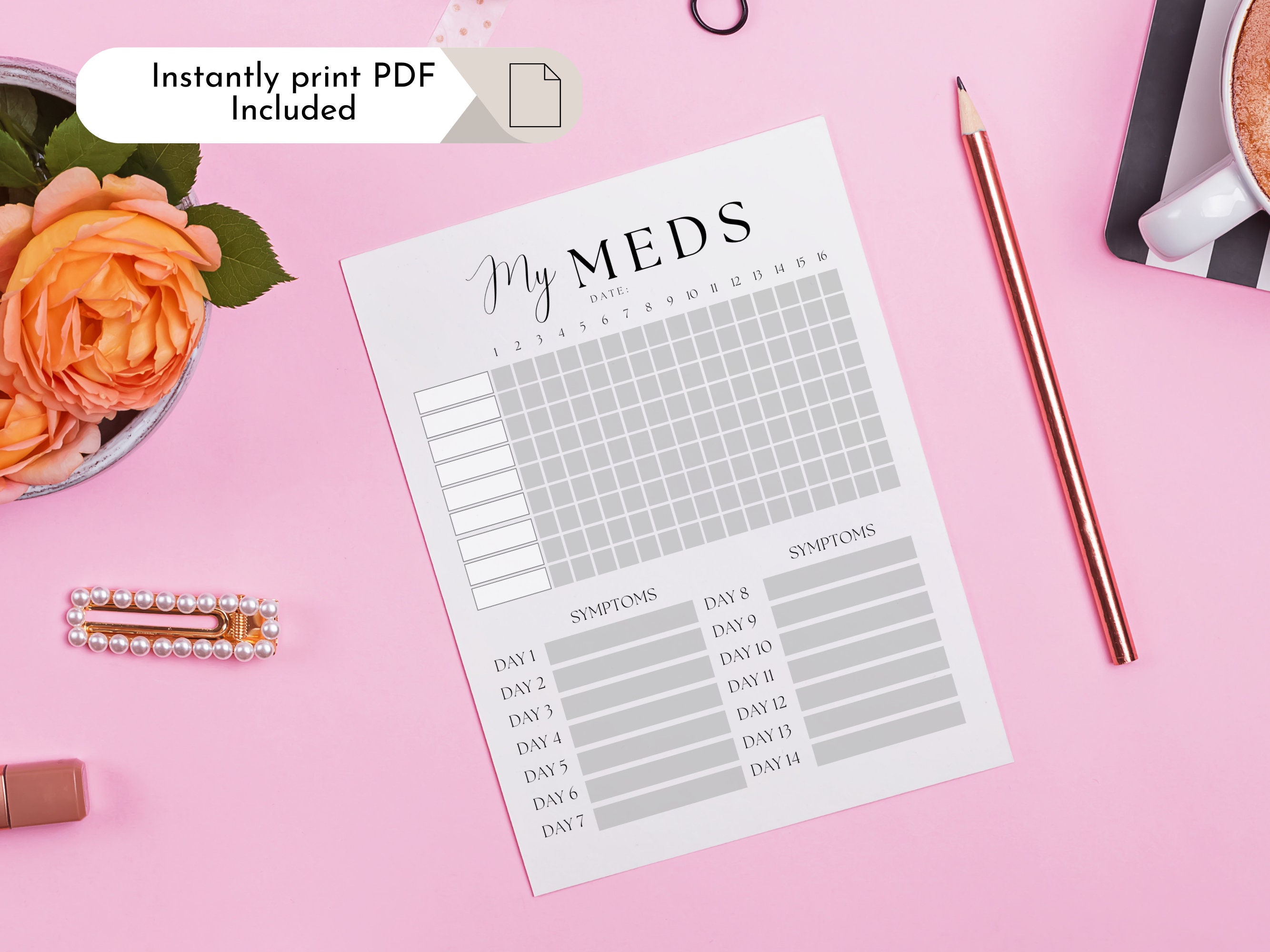 Medication Tracker, IVF, Medication Log, IVF Planner Bundle, Fertility ...