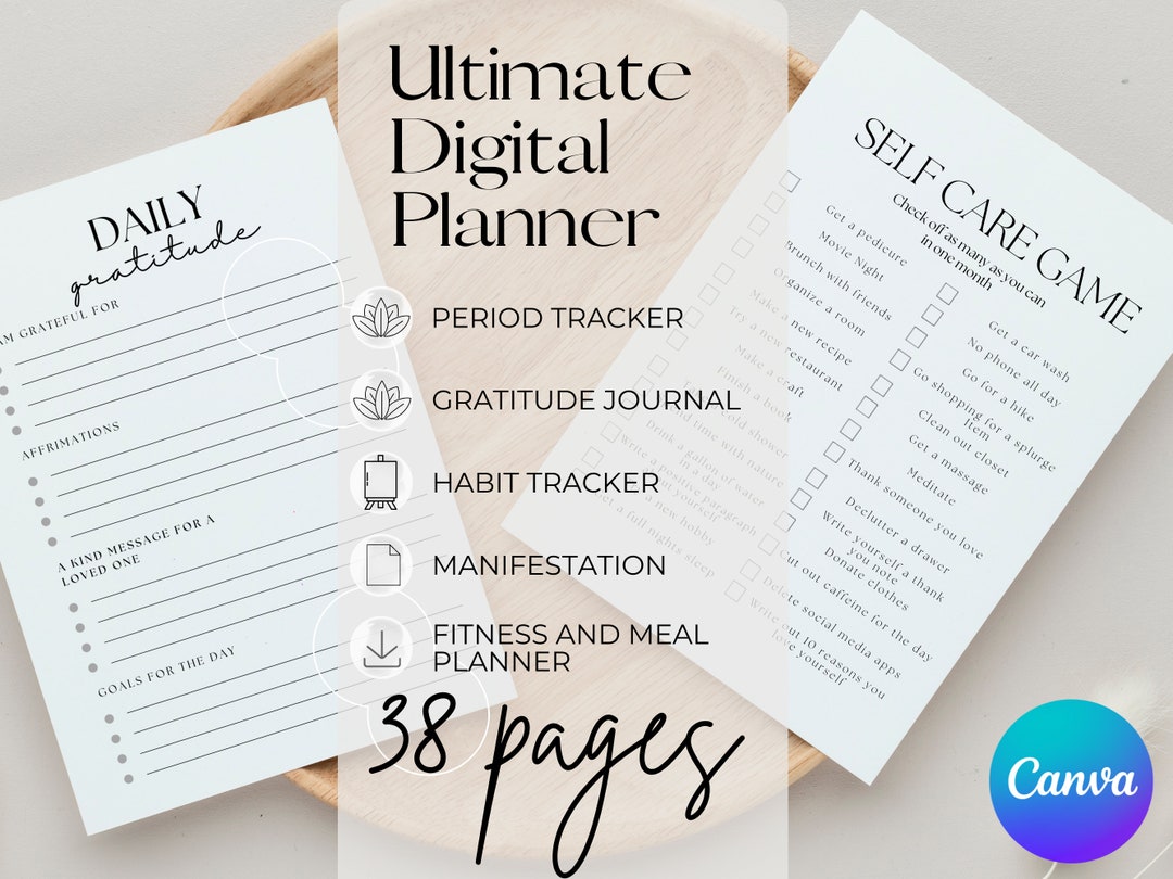 Goal Setting Planner, Digital Planner, Goals Year, Period Tracker ...