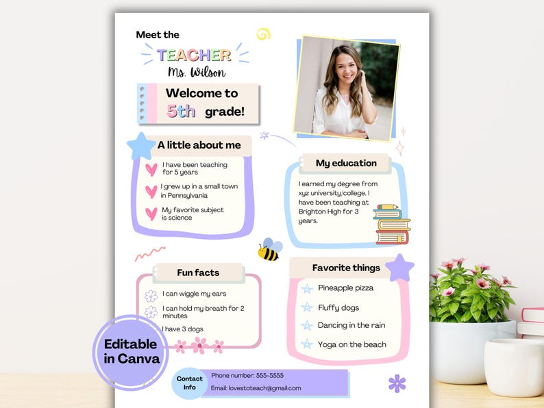 Editable Meet the Teacher, Get to Know Teacher, Meet the Teacher ...