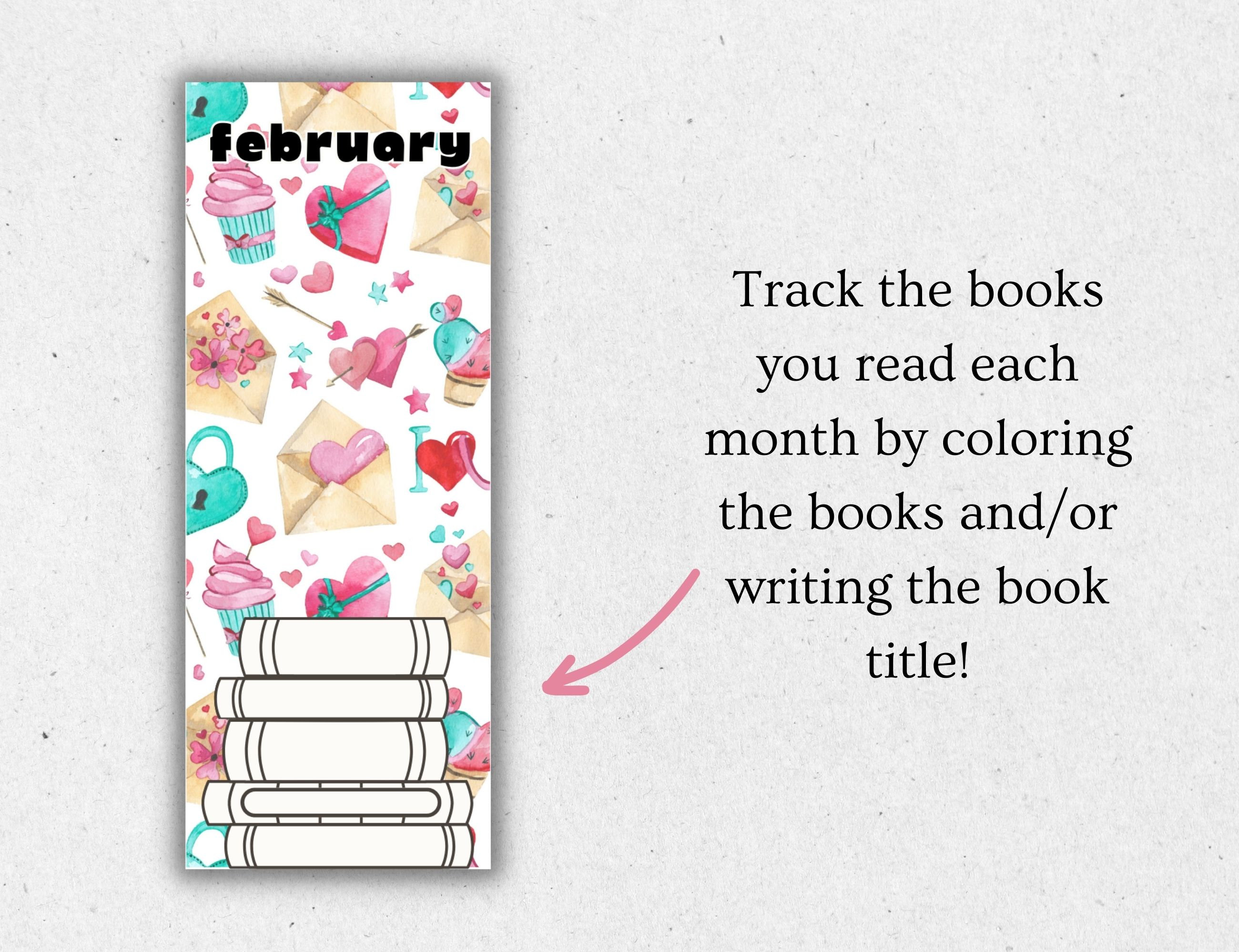 Monthly Printable Bookmarks, Book Tracker, Watercolor Bookmarks ...