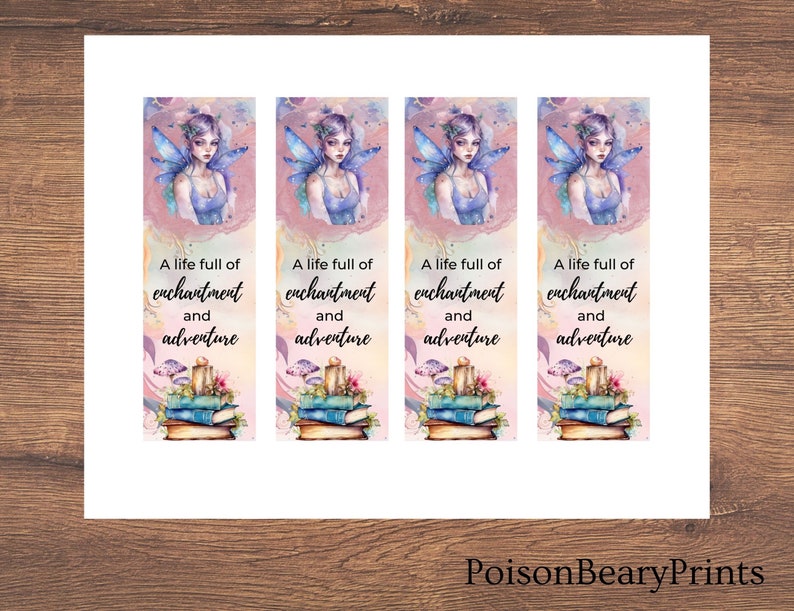 Fantasy Printable Bookmarks, Fairy Bookmark, Junk Journal, Scrapbooking ...