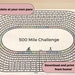 500 Mile Challenge Fitness Tracker | Goal Tracker | Exercise Tracker ...
