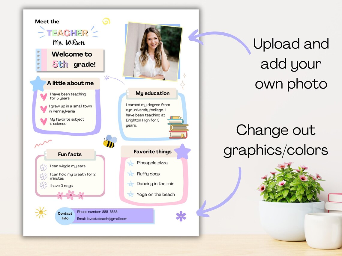 Editable Meet the Teacher, Get to Know Teacher, Meet the Teacher ...
