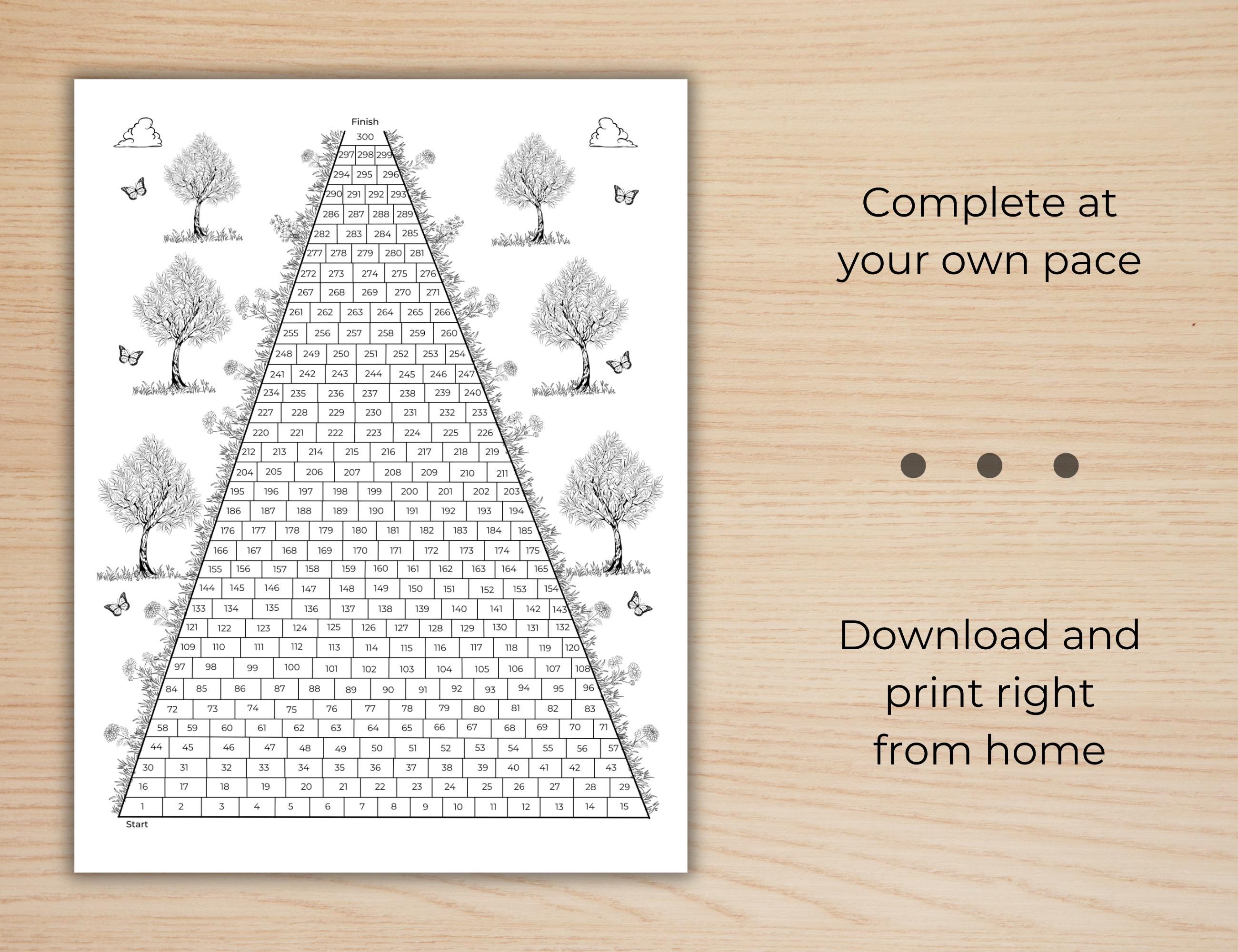 300 Mile Challenge Fitness Tracker | Instant Download | Exercise ...