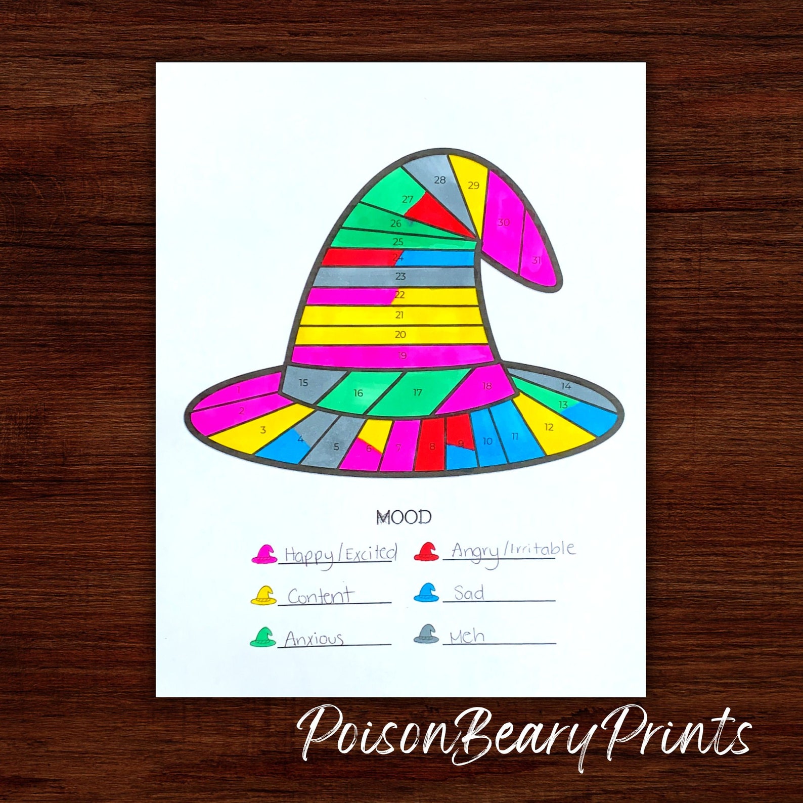 Mood Tracker, Habit Tracker, Witchy Halloween, Mood Tracker Journal ...